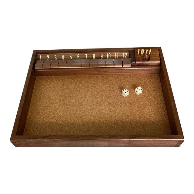 Vintage Abercrombie & Fitch Walnut "Shut the Box" Clapper Game Board ...