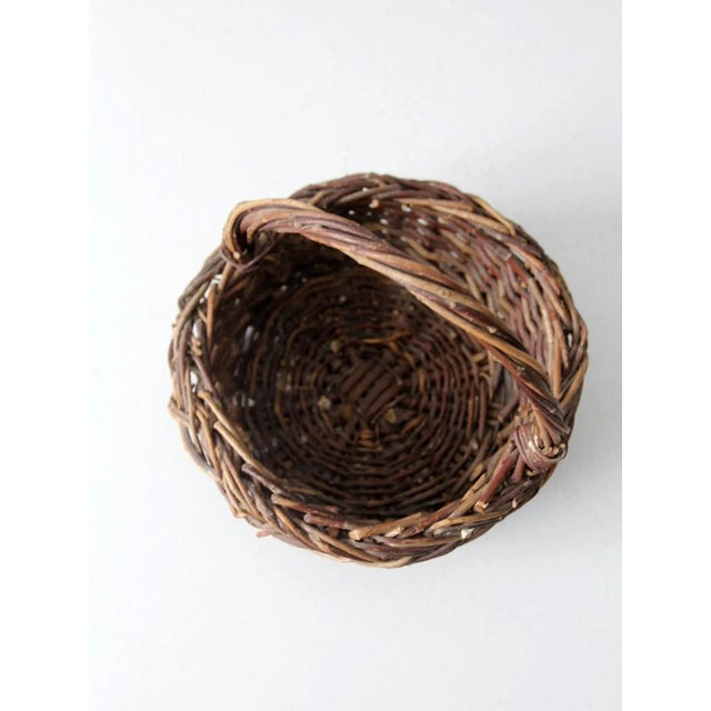 Vintage Rustic Wicker Basket | Chairish