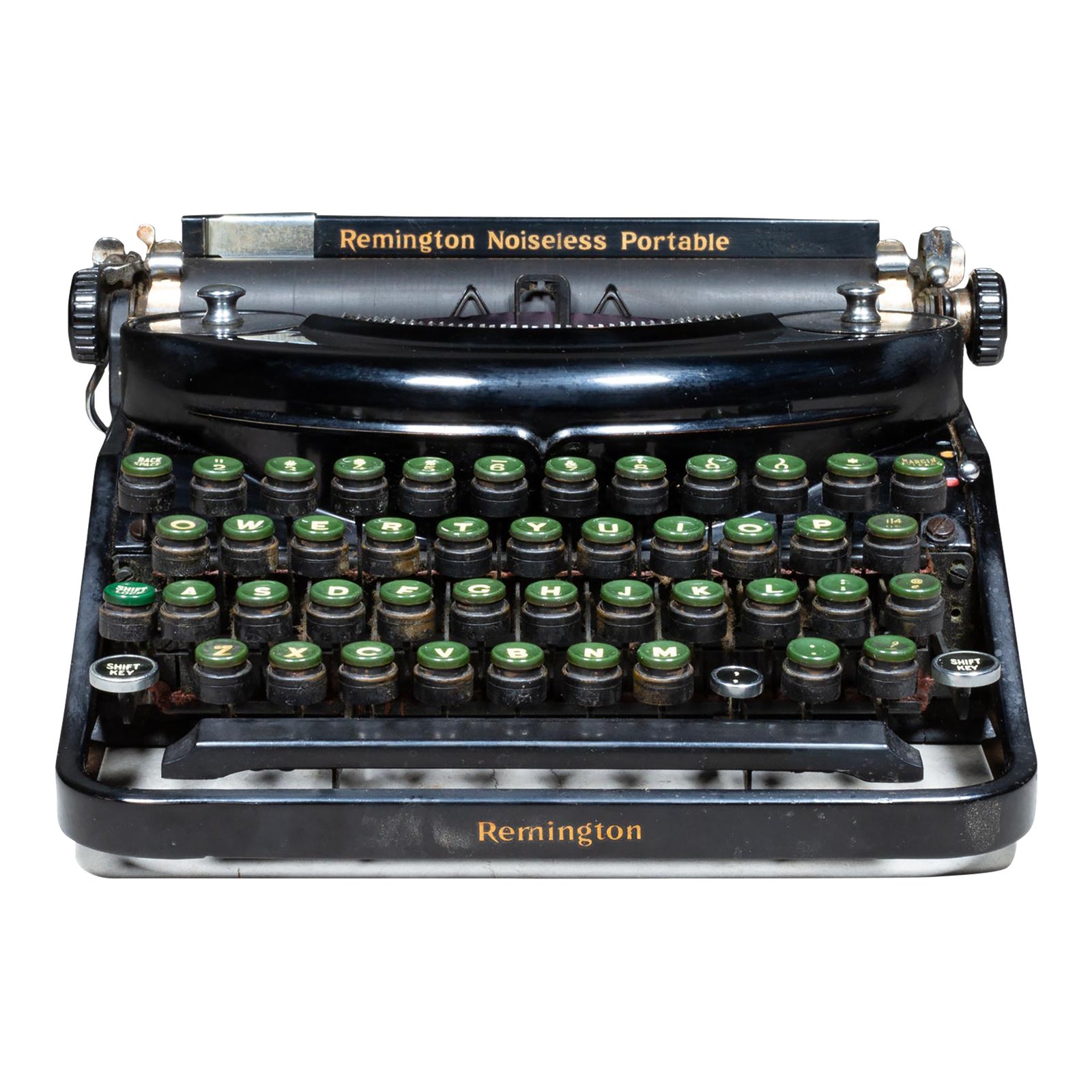 Art Deco Remington Portable Noiseless Typewriter and Case c.1937 | Chairish