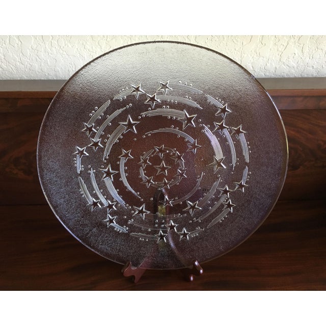Italian Glass Shooting Stars Serving Platter by Industria Vetraria ...
