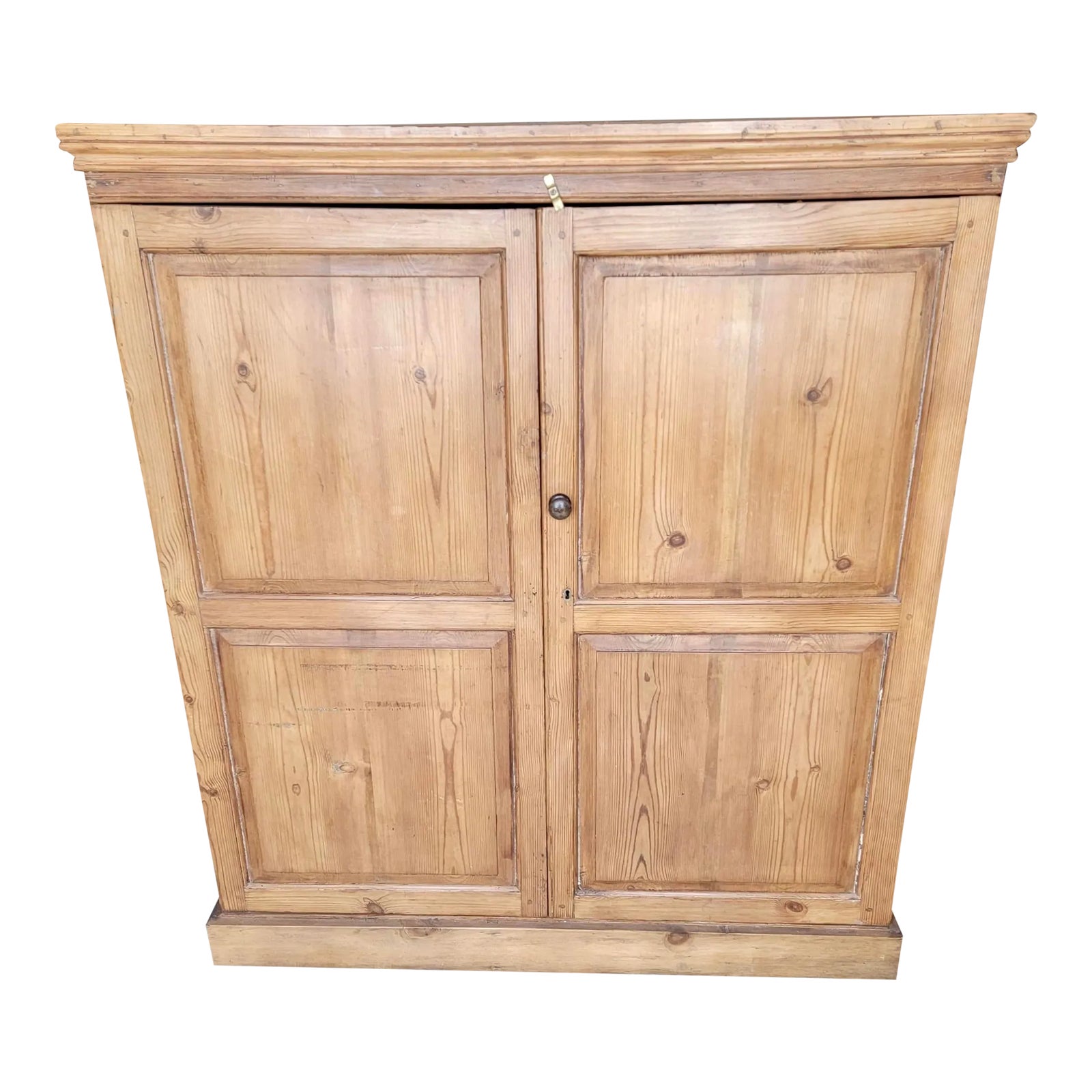 Antique Pitch Pine Cupboard From England - Circa 1880 | Chairish