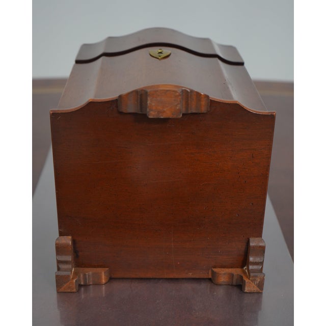 Pair Inlaid Mahogany Federal Style Knife Boxes | Chairish