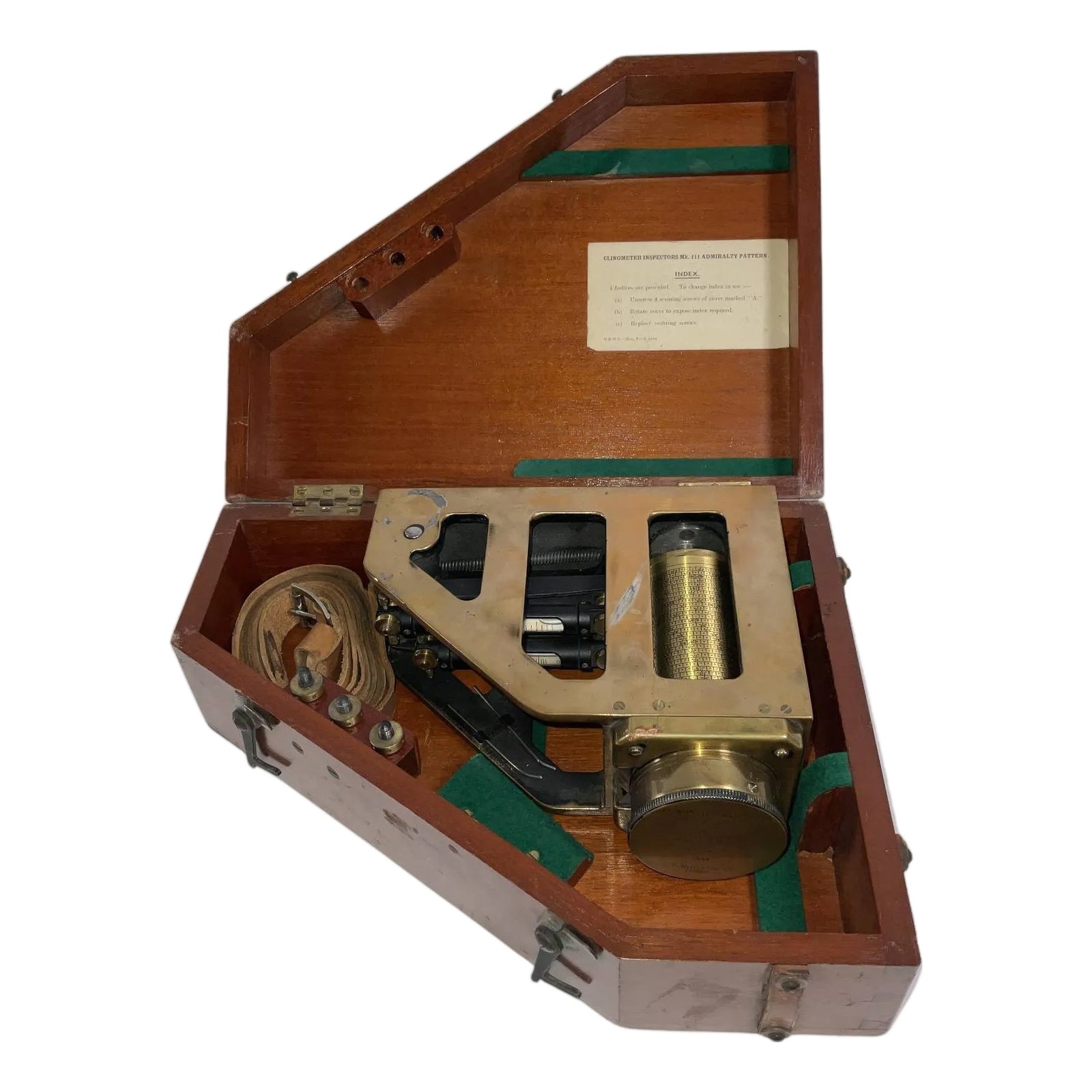 British Admiralty Pattern Clinometer Inspectors Level | Chairish