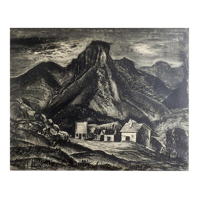 Vintage 1940's Barbara Maples+ Ghost Town Rosemont Colorado Lithograph ...