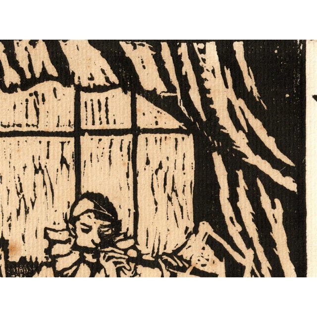 Mid 20th Century German Woodcut by Voppel | Chairish