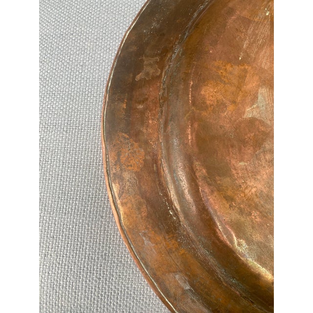 Vintage Hand-Forged Copper Plate Charger | Chairish