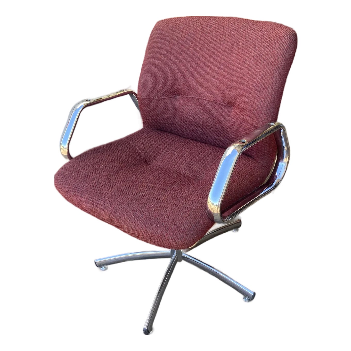 1980s Vintage Mid Century Modern 454 Steelcase Chair | Chairish