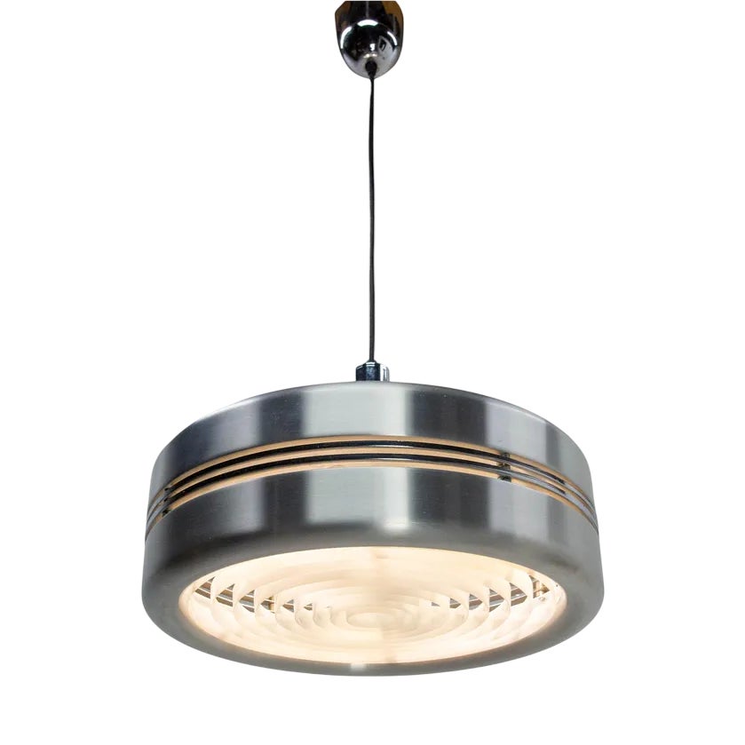 Space Age French Chrome Ceiling Pendant, 1970s | Chairish