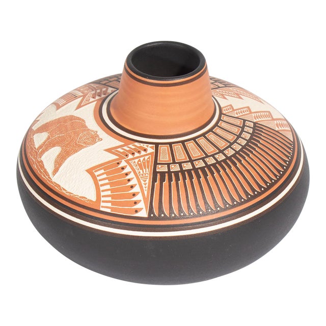 William Yazzie Signed Navajo Native American Pottery Vessel | Chairish
