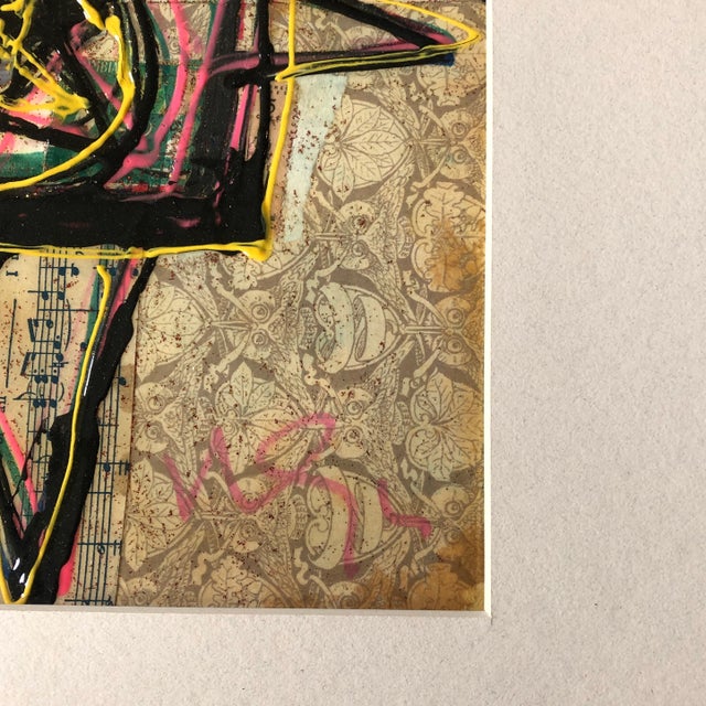 Original Vintage Abstract Outsider Artist Wayne Cunningham Collage ...