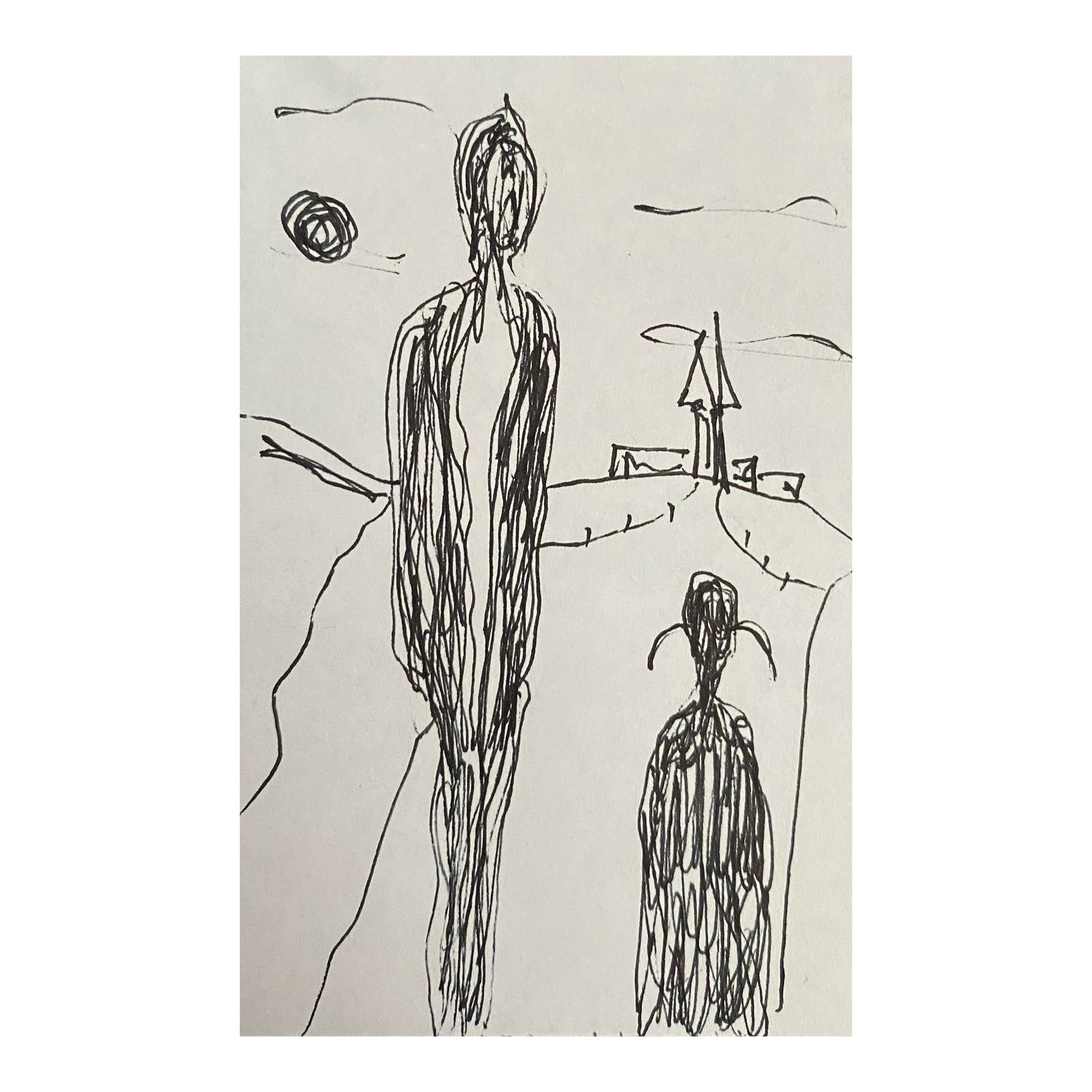 1980s Jim Guest Modern Figure Drawing | Chairish