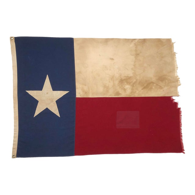 Large Vintage Cotton State Flag of Texas | Chairish