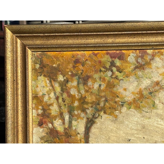 Late 19th C. Original Oil on Board - American Impressionist Landscape ...