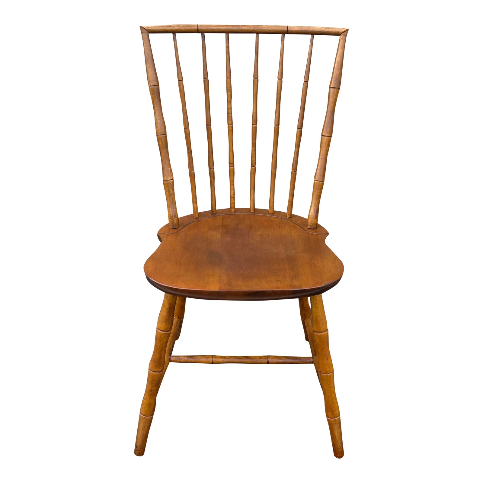 Vintage Nichols & Stone Traditional Maple Faux Bamboo Windsor Dining ...