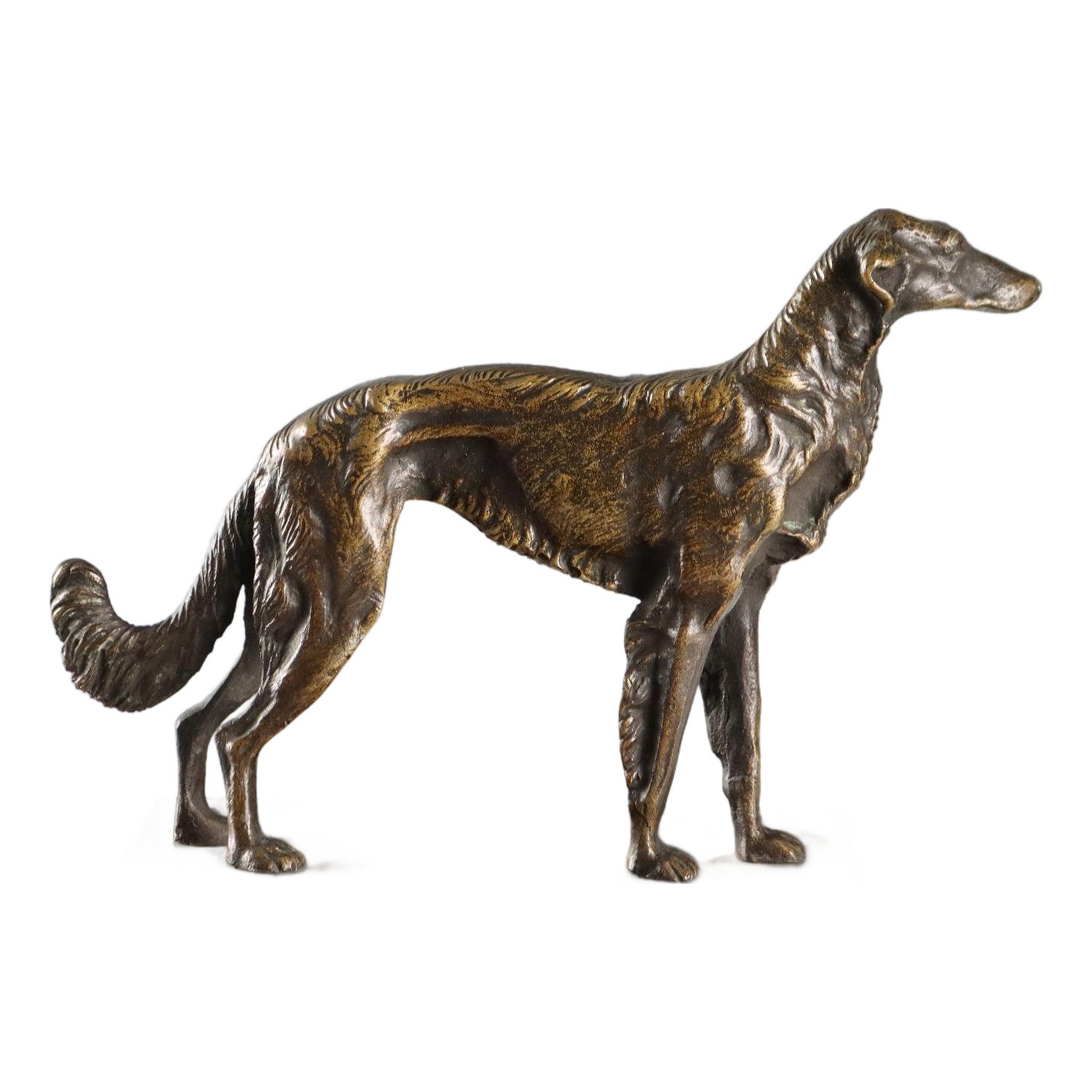 Italian Bronze Greyhound Figurine | Chairish