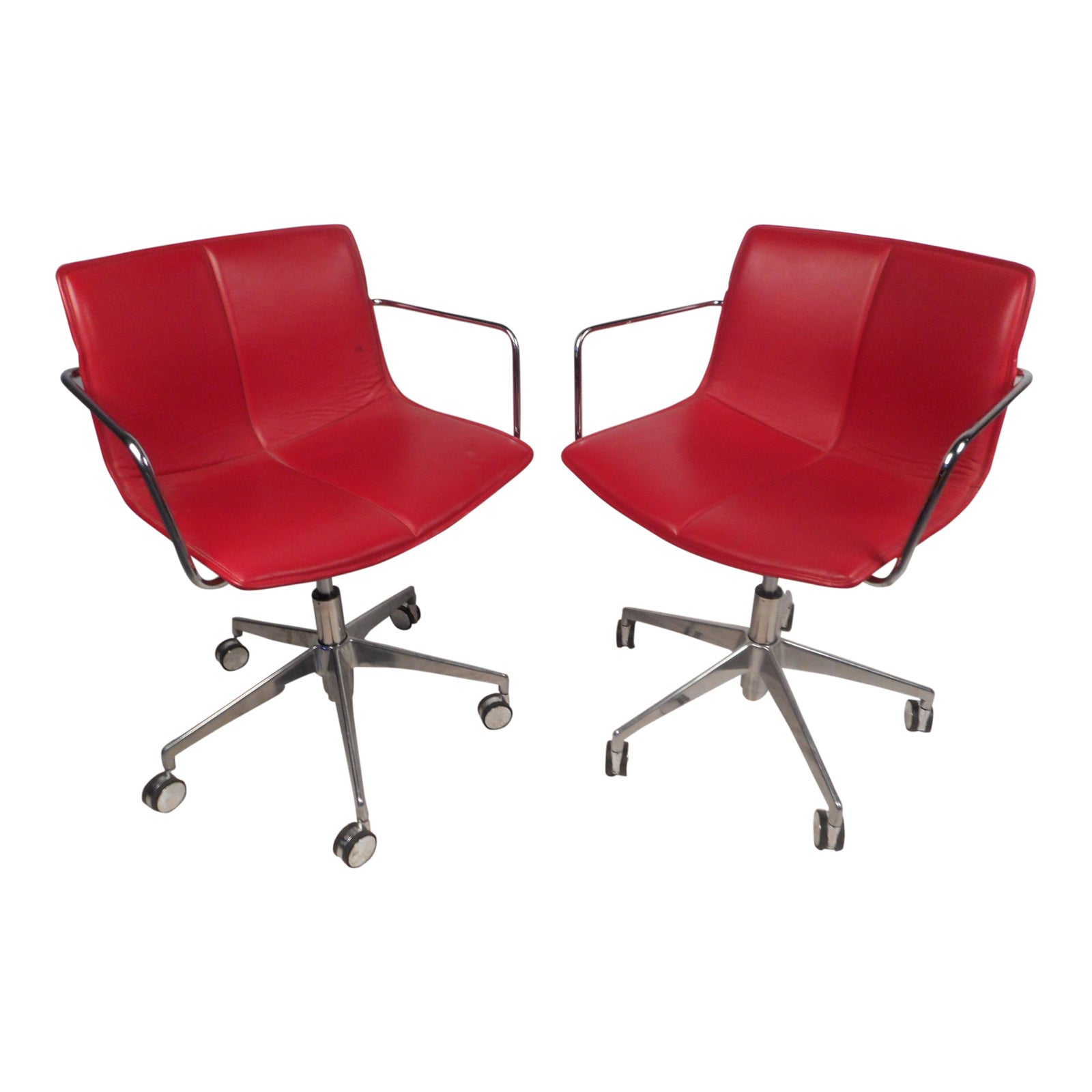 Contemporary Modern Adjustable Swivel Chairs | Chairish