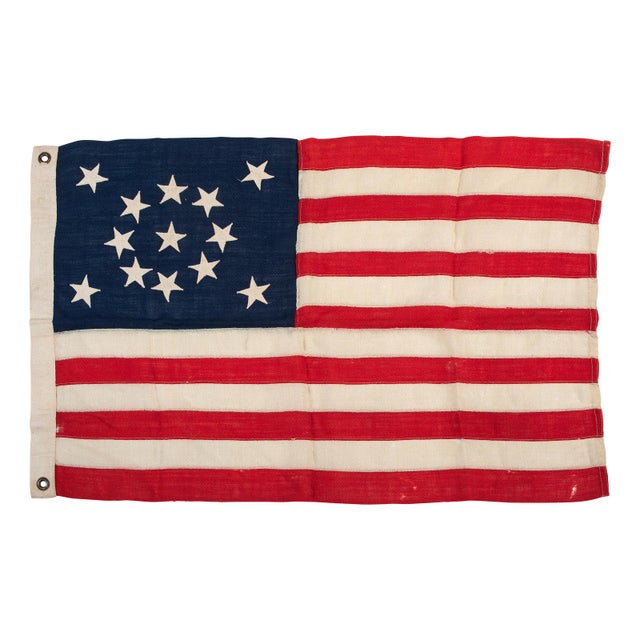 13-Star American Centennial Flag, Circa 1876 | Chairish