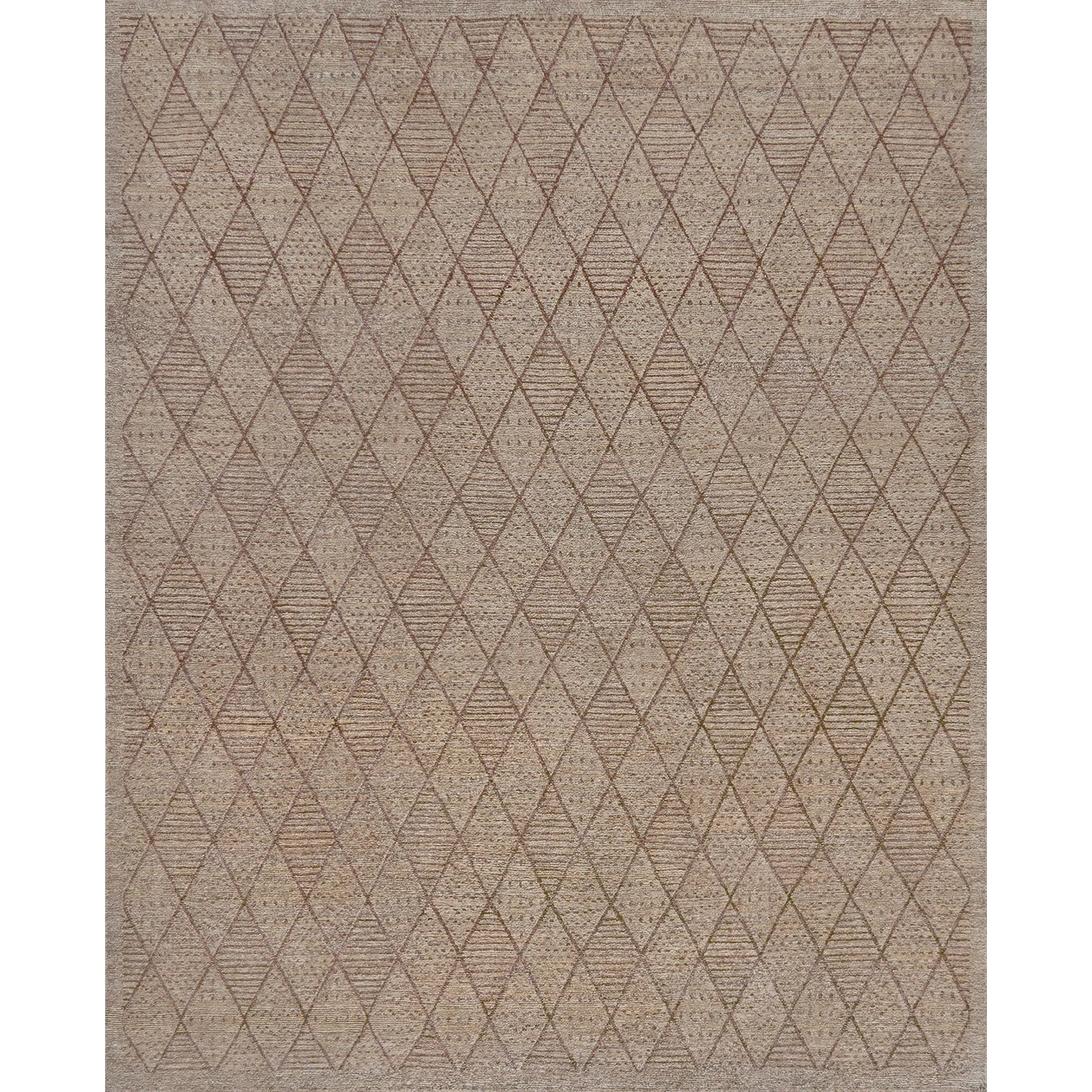 Handwoven Modern Diamond Patterned Rug | Chairish