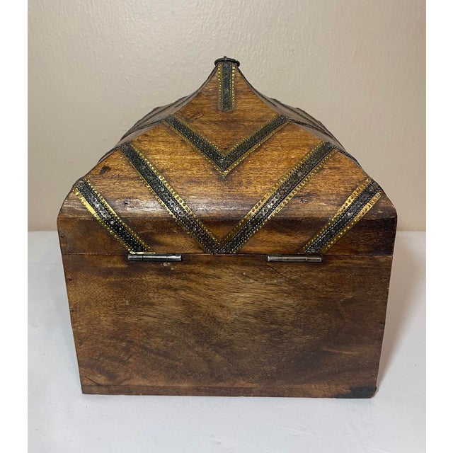 Early 20th Century India Handmade Wood Nettur Petti Malabar Box Domed ...