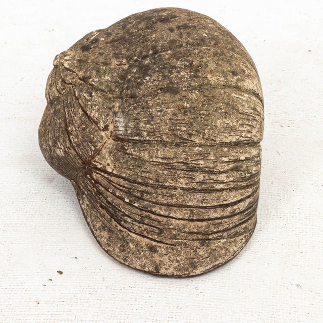 Vintage Cast Stone Snail Shell Garden Ornament | Chairish