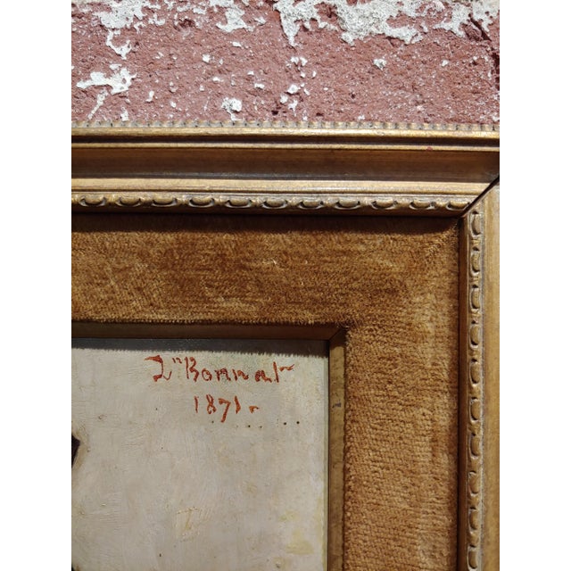 Leon Bonnet 19th Century Portrait of an Italian Woman Oil Painting C ...