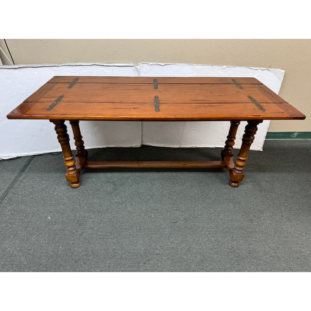 Custom Vintage French Hunt Board Table | Chairish
