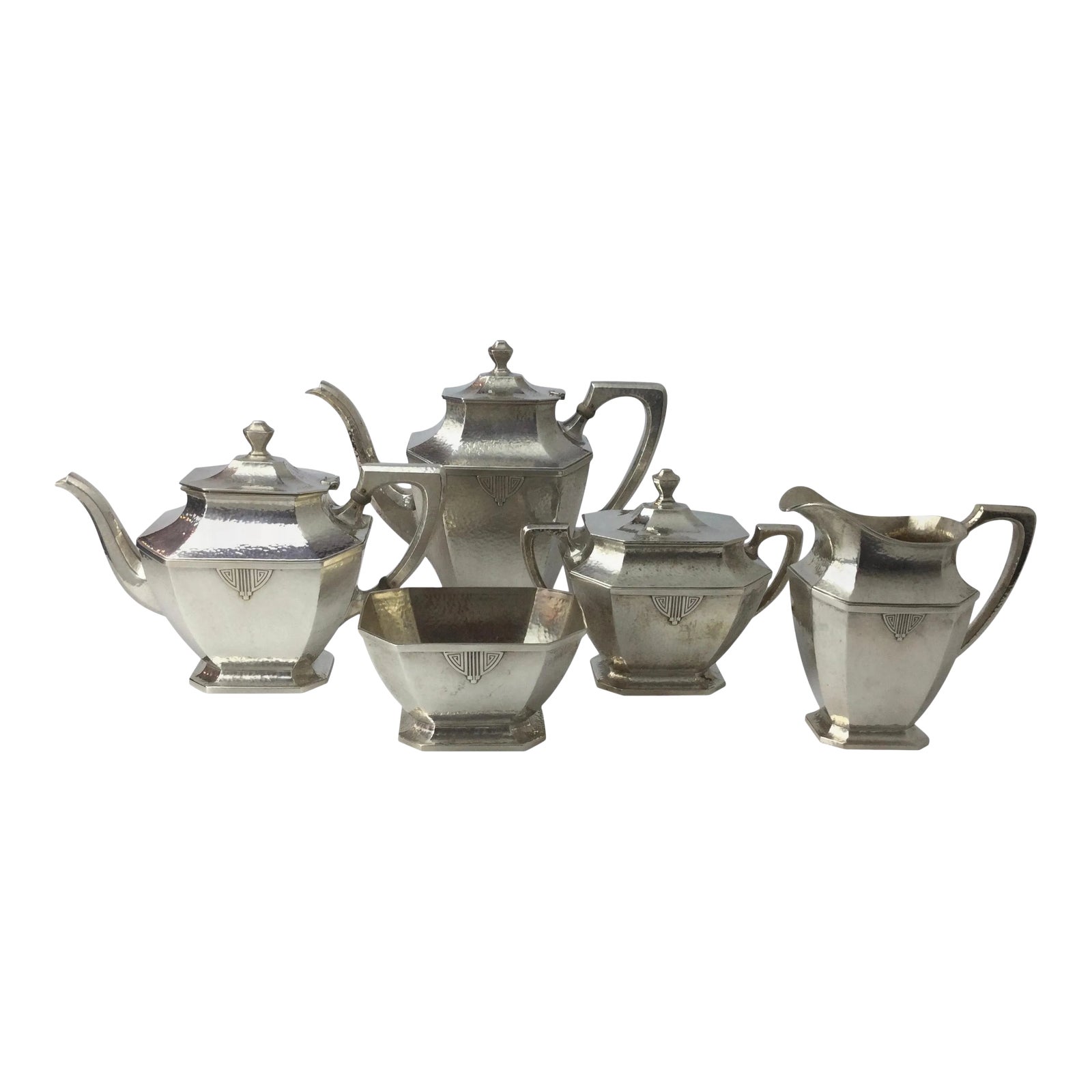 Sterling Silver Tea Set by Wallace, circa 1905 - 5 Pieces | Chairish