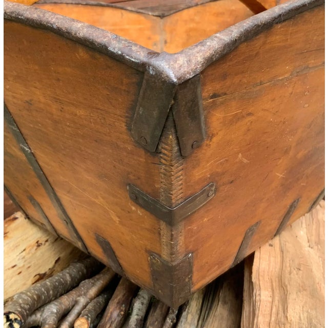 Mid 19th Century Antique Asian Wooden Gathering Basket | Chairish