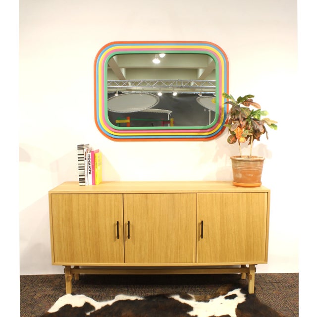 Mini-Rainbowla Wall Mirror, Memphis Milano, in Style of Ettore Sottsass ...
