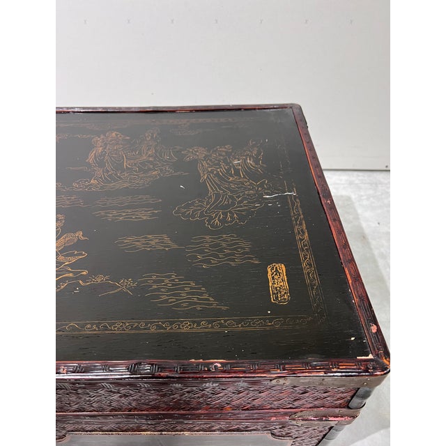 Late 20th Century Mainland-Smith Asian Chinoiserie Bamboo Reed Trunk ...