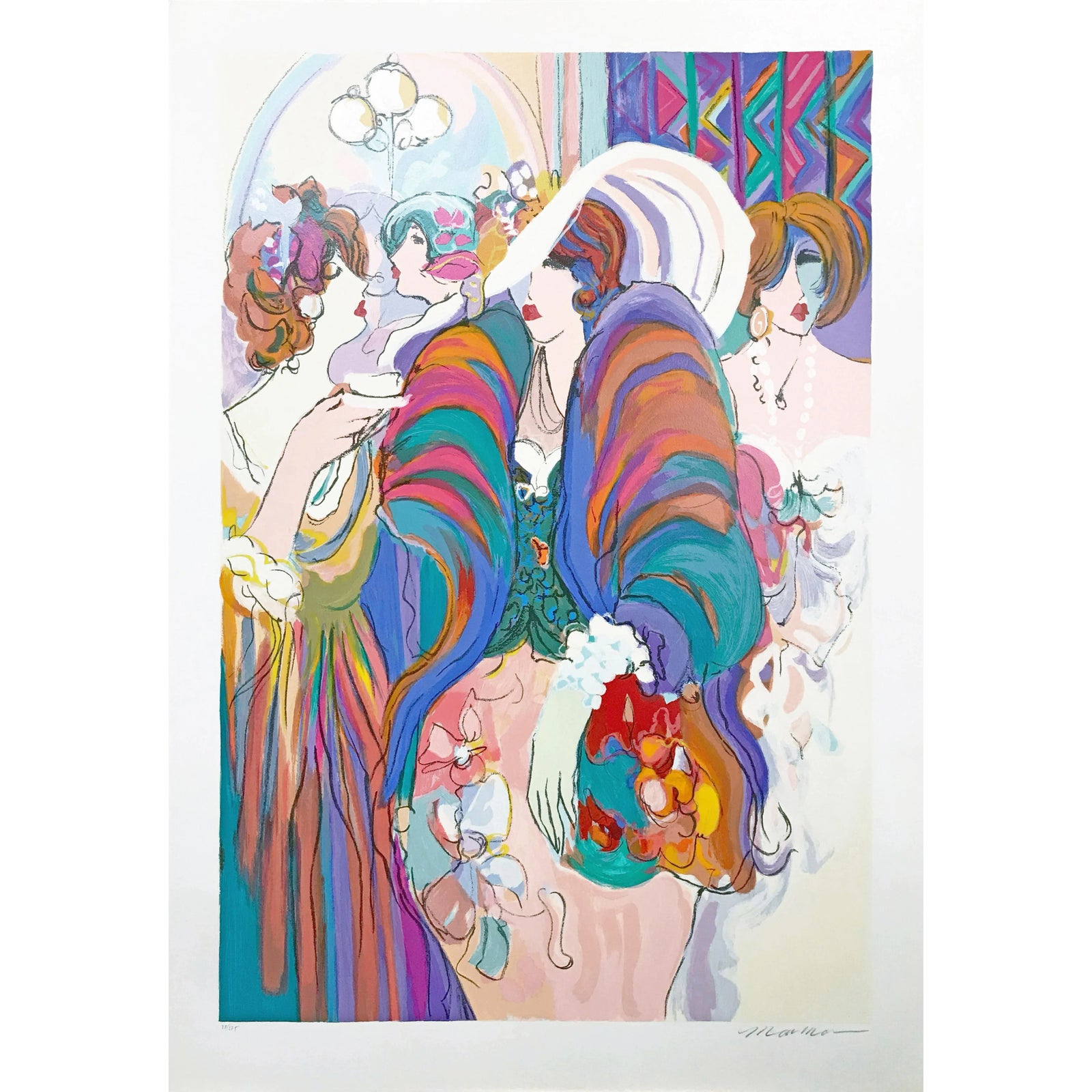Late 20th Century "Reception, Isaac Maimon" Serigraph on Paper | Chairish
