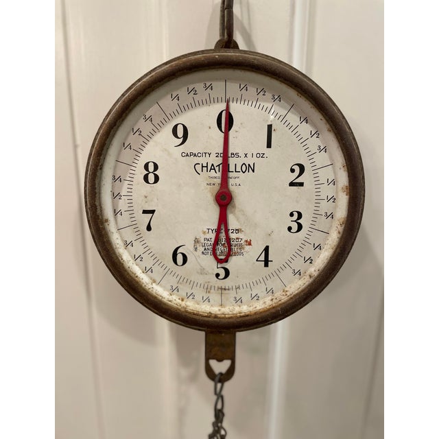 Mid 20th Century Chatillon Hanging 10 Lb. Mercantile Scale With ...