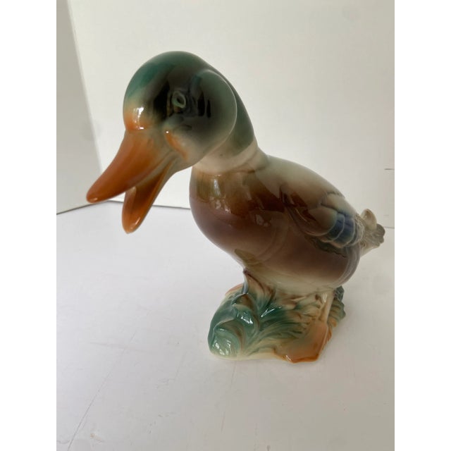 1960's Ceramic Hand Painted Duck | Chairish