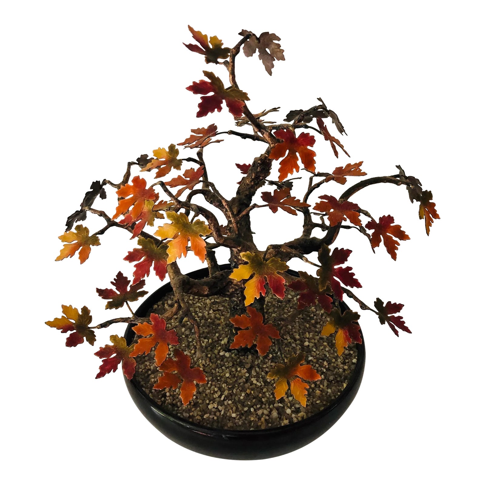 Vintage Bovano of Cheshire Enamel on Copper Centerpiece Autumn Maple ...