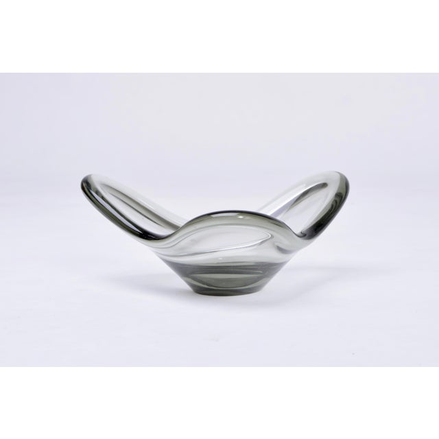 Gray Glass Bowl by Per Lütken for Holmegaard, 1960s | Chairish