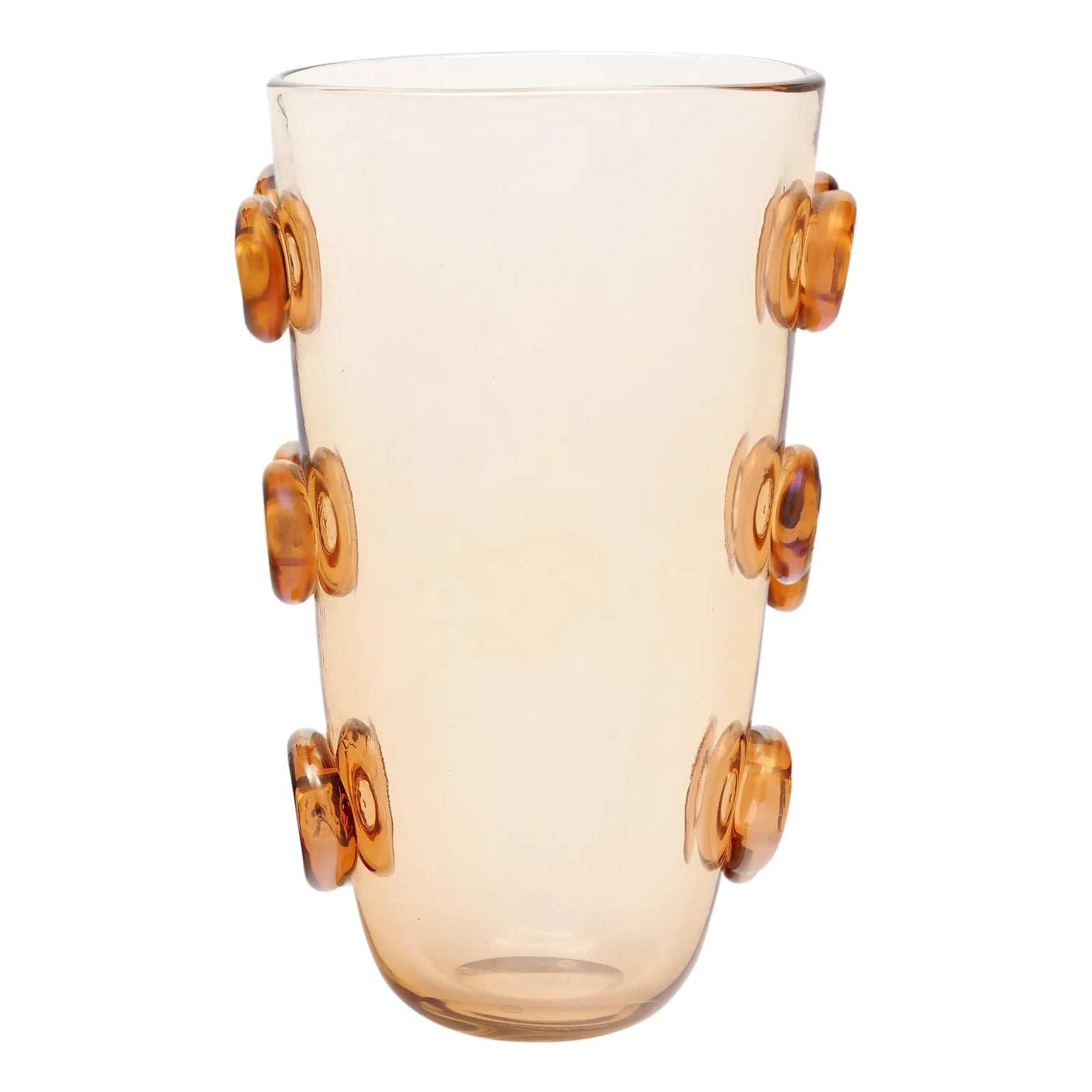 Murano Glass Topaz “Pois” Vase | Chairish