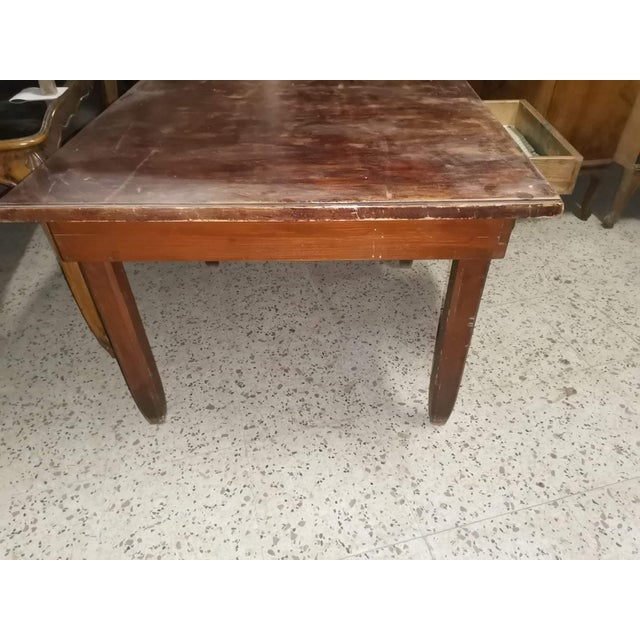 Italian Square Pinewood Kitchen Table, 1940s | Chairish