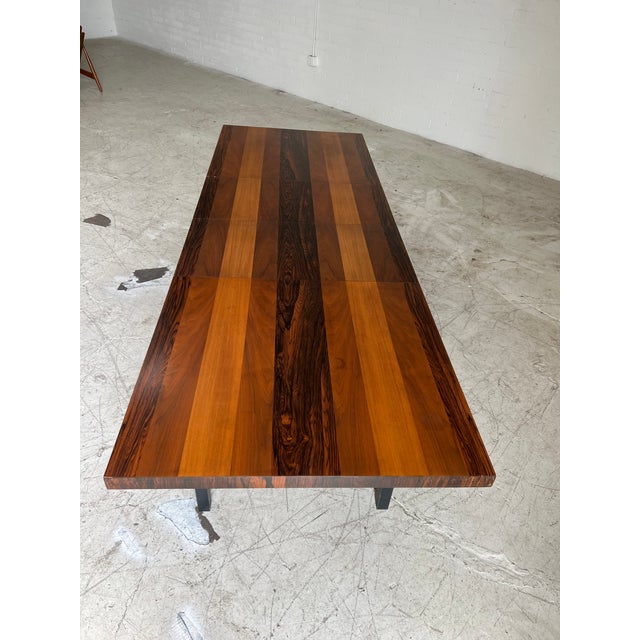 Newly Refinished Stripe Top Dining Table Designed by Milo Baughman for ...