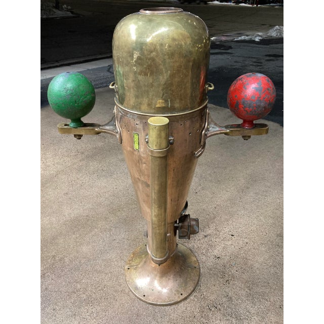 A. Lietz Company World War II Bronze Binnacle & Magnetic Compass ...