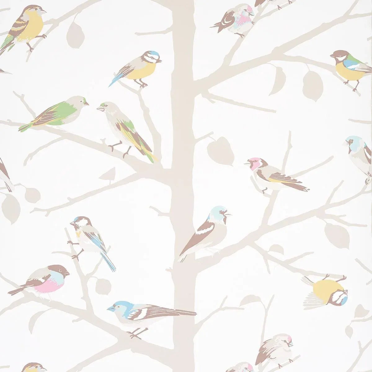 Sample - Schumacher A-Twitter Wallpaper in Soft Multi | Chairish