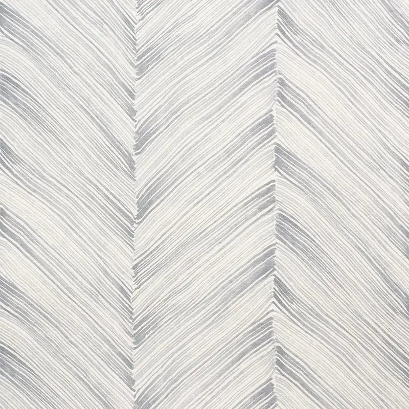 Schumacher X Porter Teleo Harmony Fabric in Silver | Chairish