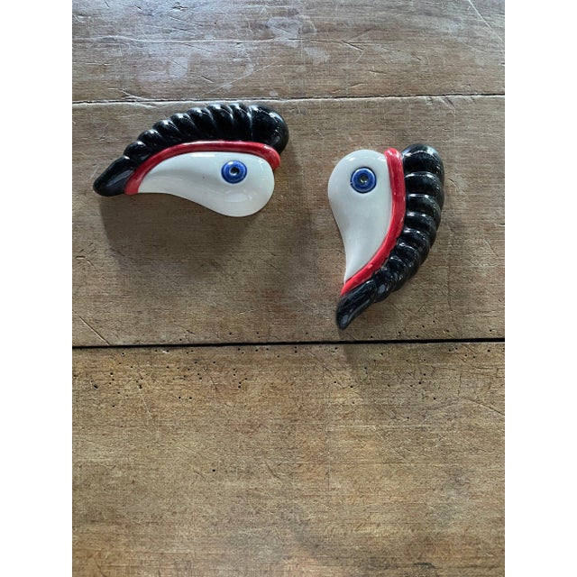 Vintage Ceramic Eye Object Wall Art - a Pair | Chairish