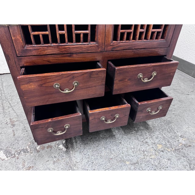 Chinese Qing Style Open Fretwork Kitchen Cabinet | Chairish