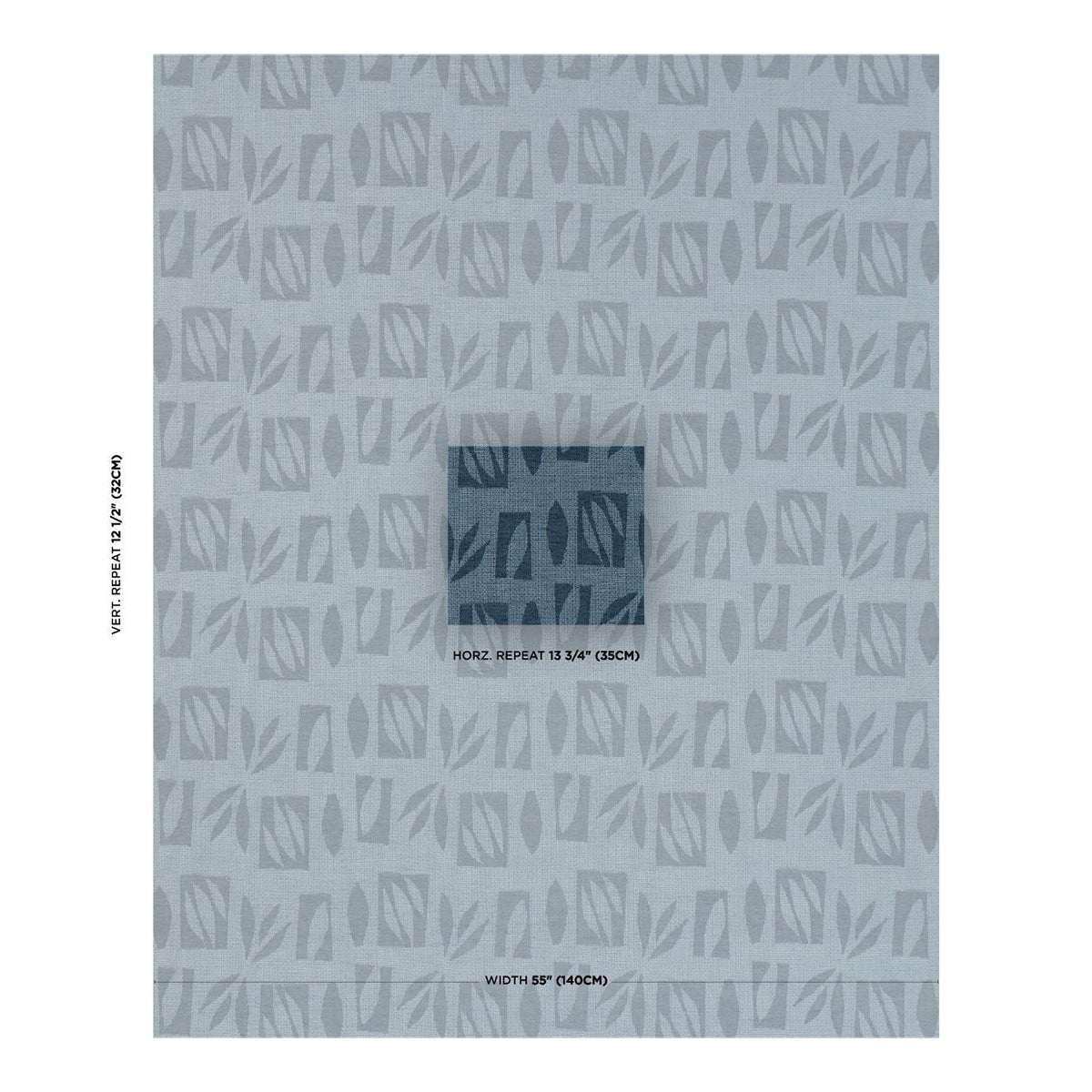Schumacher X Caroline Z Hurley Banana Leaf Cut Out Fabric In Blue ...