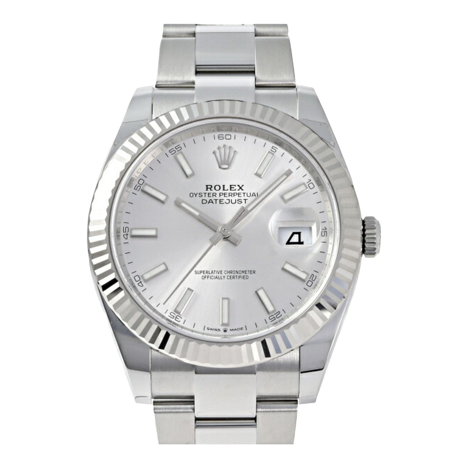 Rolex Datejust 41 126334 Silver/Bar Dial Watch Men's | Chairish