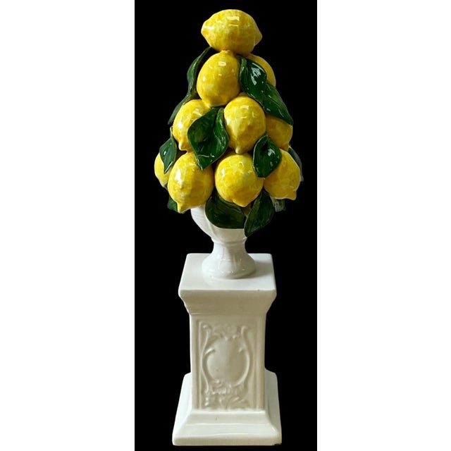 Regency Style Italian Ceramic Lemon Topiary Table Decor / Vases ...