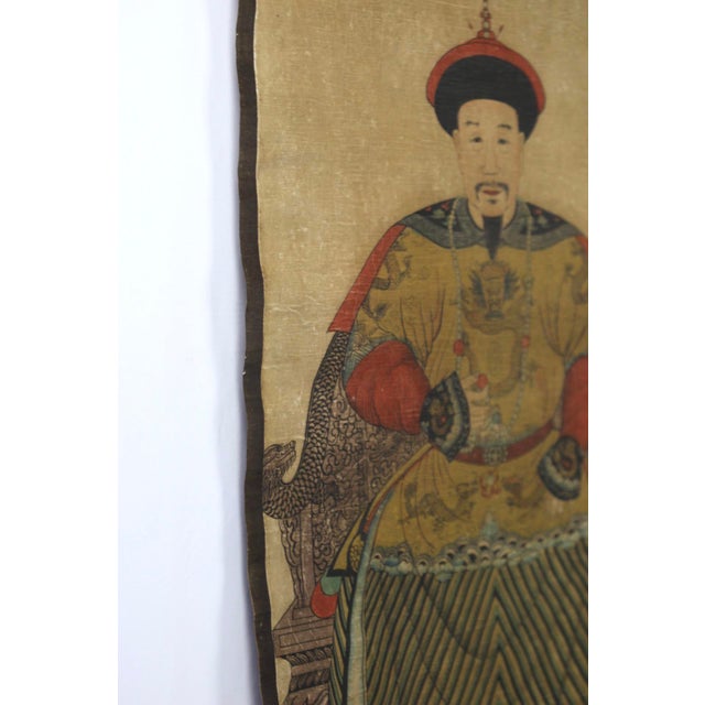 1990s Chinese Emperor Scroll Painting | Chairish