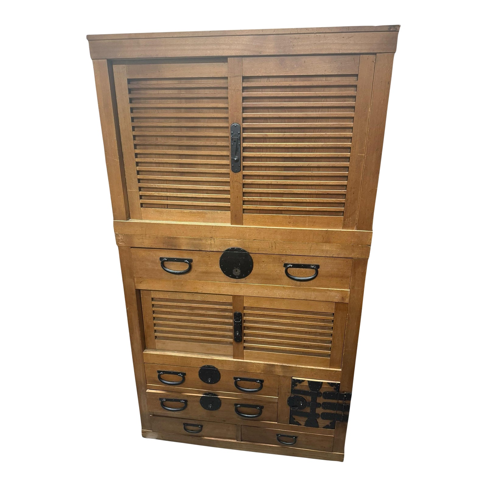 Antique Japanese Kitchen Mizuya Tansu Meiji Era C1880's Hinoki Sugi ...