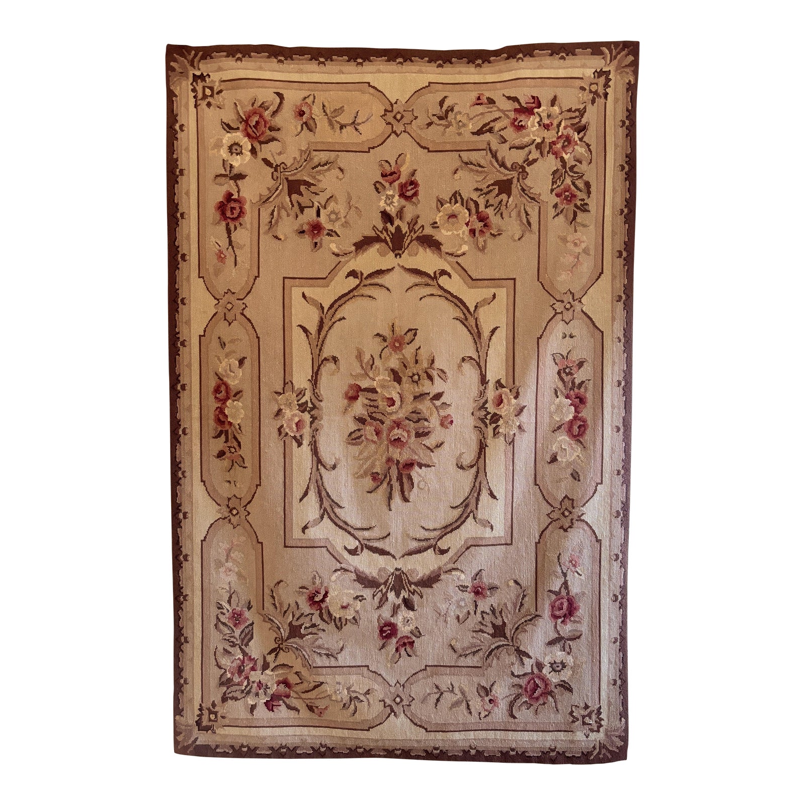 Antique 19th Century Baroque Aubusson Style Needlepoint Tapestry Panel ...
