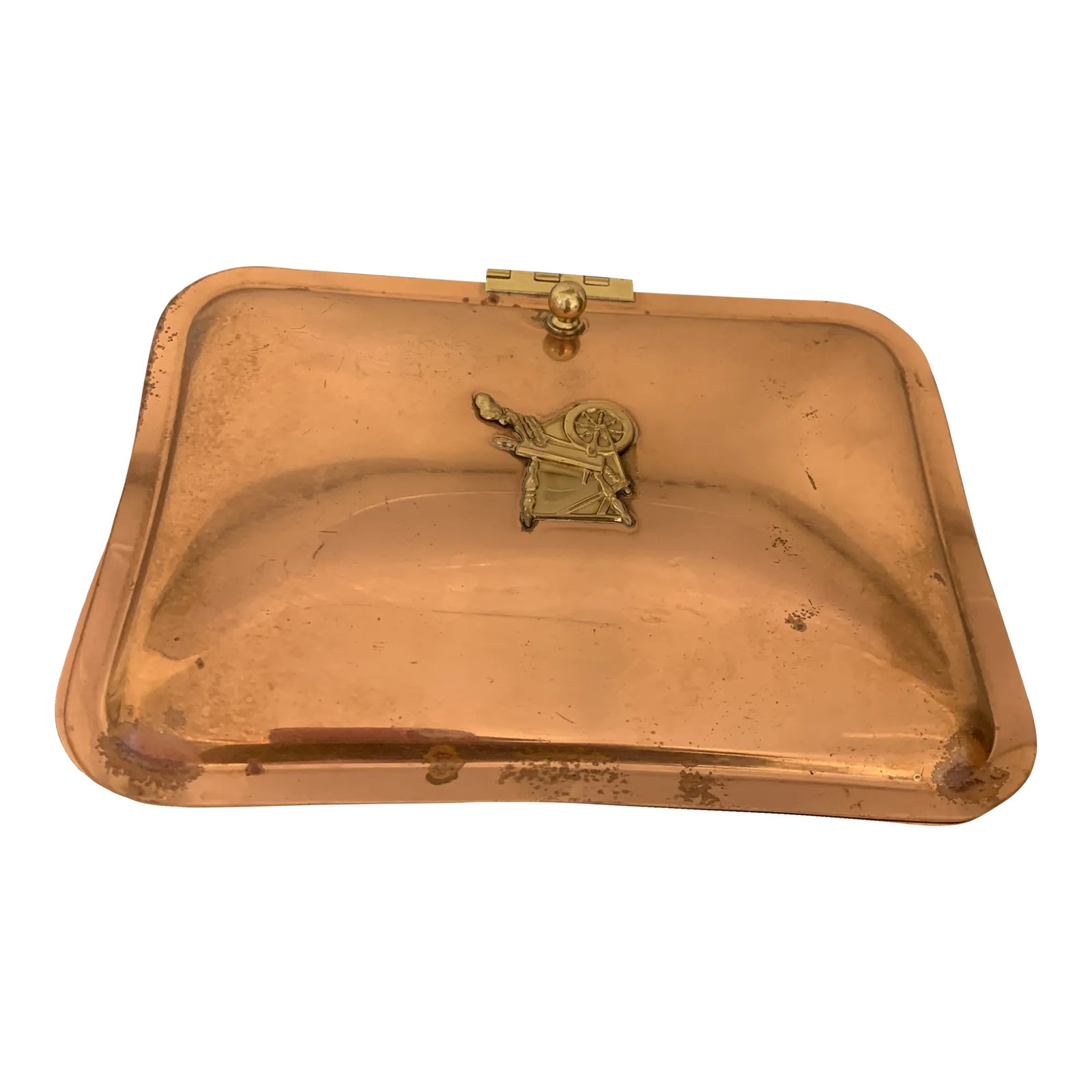 Vintage Mid-Century Metal Brass/Cooper Box | Chairish